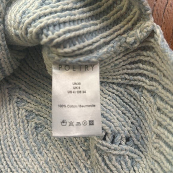 Poetry | Sweaters | Poetry Wave Stitch Sweater In Fern Ecru | Poshmark